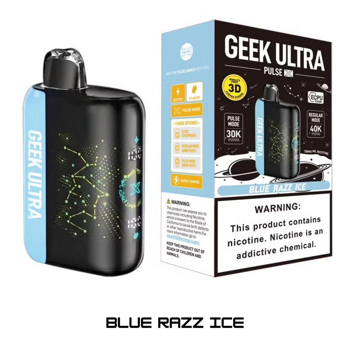 Geek Ultra Pulse X 40000 Puffs Disposable Vape 5% 50mg NIC